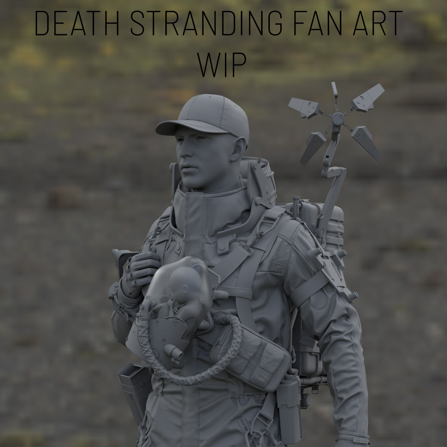 ArtStation - Death Stranding Fan Art WIP #4