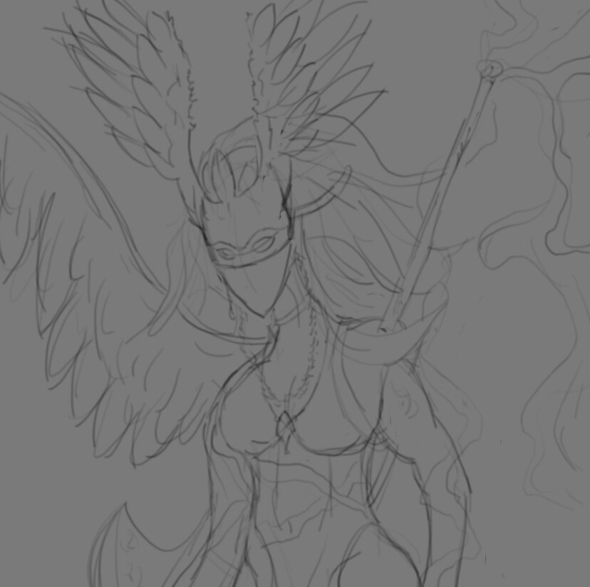 warrior drawing base