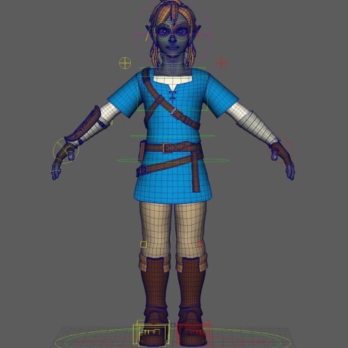 ArtStation - General body rig is ready 😊😄 #rig #zelda #breathofthewild...