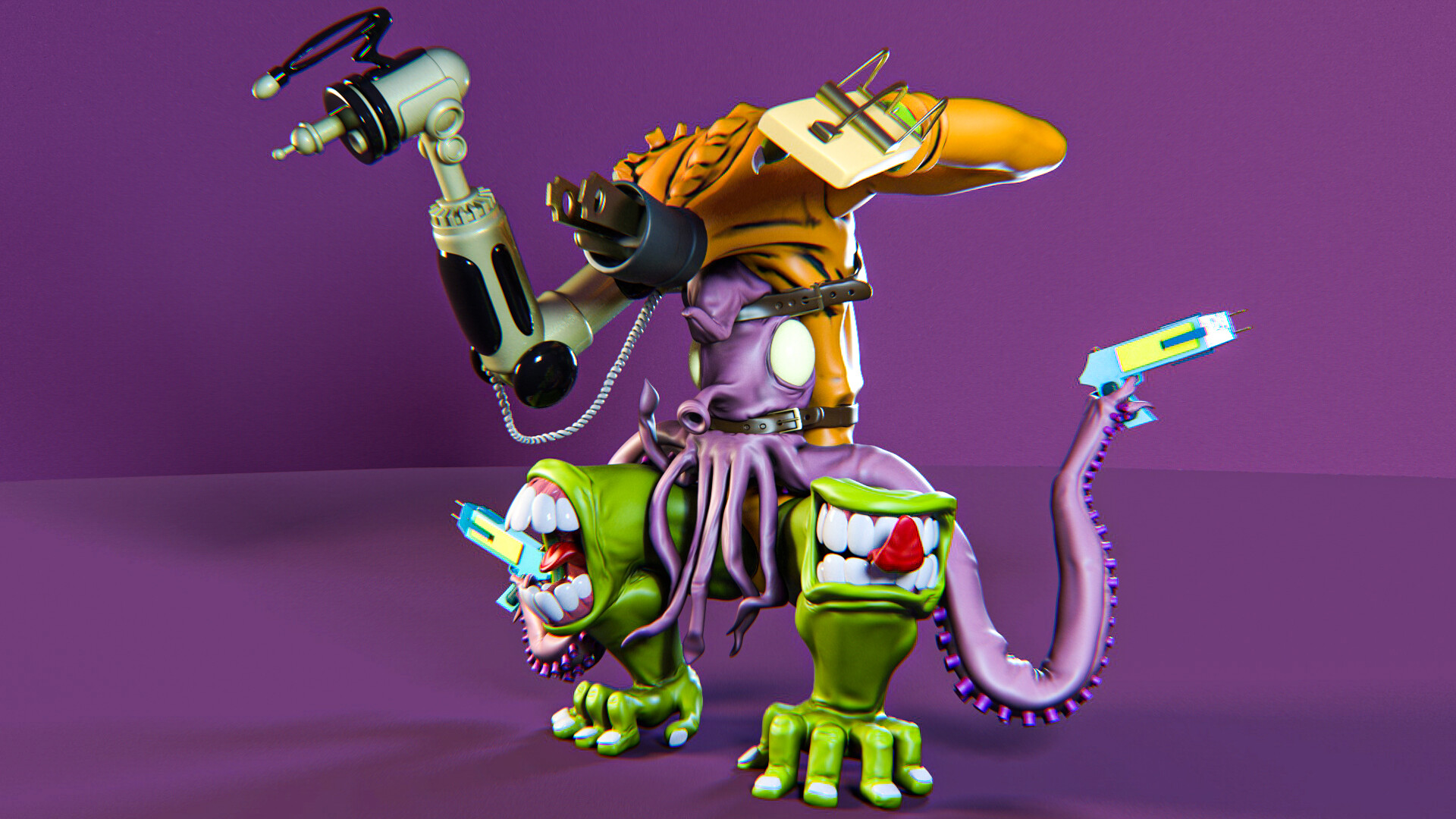 ArtStation - Mech arm and cables