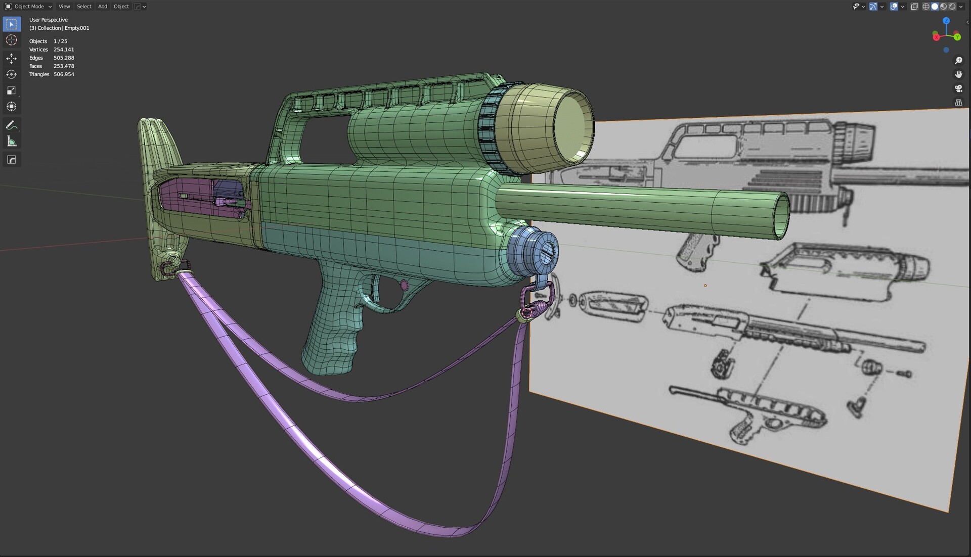 ArtStation - HS-10A shotgun - High Poly Finished!