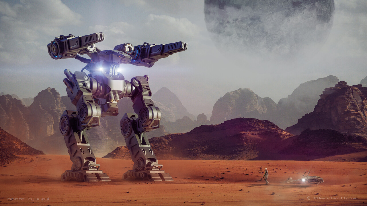 Ponte Ryuurui - New Blender Bros Hard Surface Mech Design Course for ...