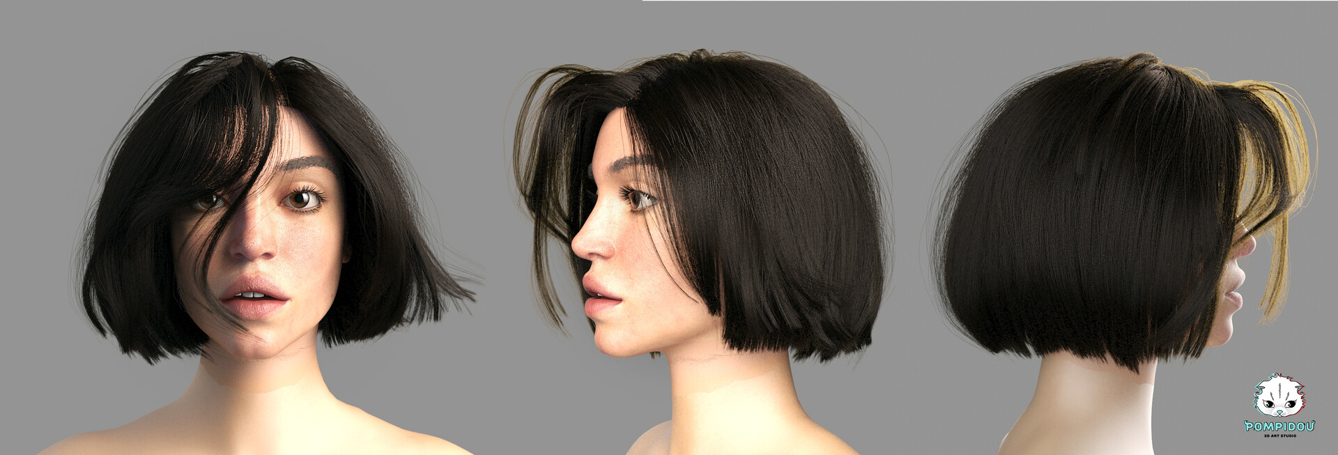 Marianna Yakimova - WIP #3. Developing hairstyle