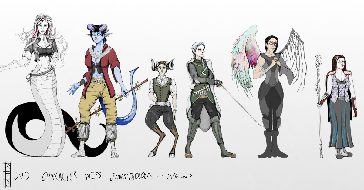 ArtStation - WIP: Dungeons and Dragons Character Updates! ArtStation - WIP: Dungeons and Dragons Character Updates!