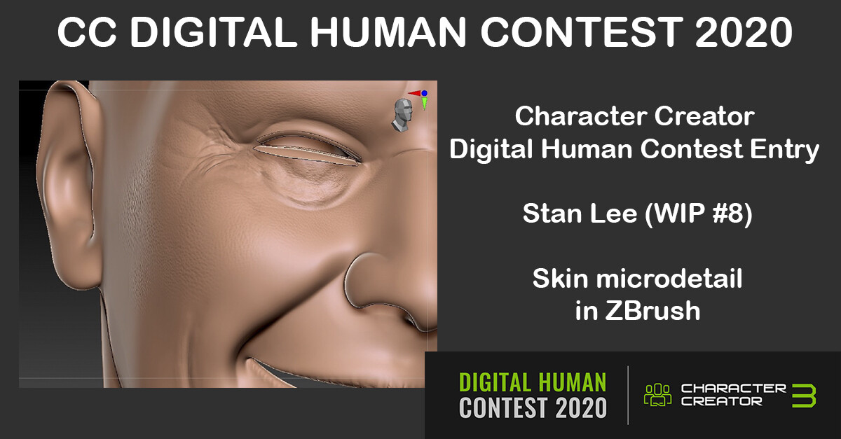 ArtStation - Character Creator Digital Human Contest Entry - Stan Lee ...