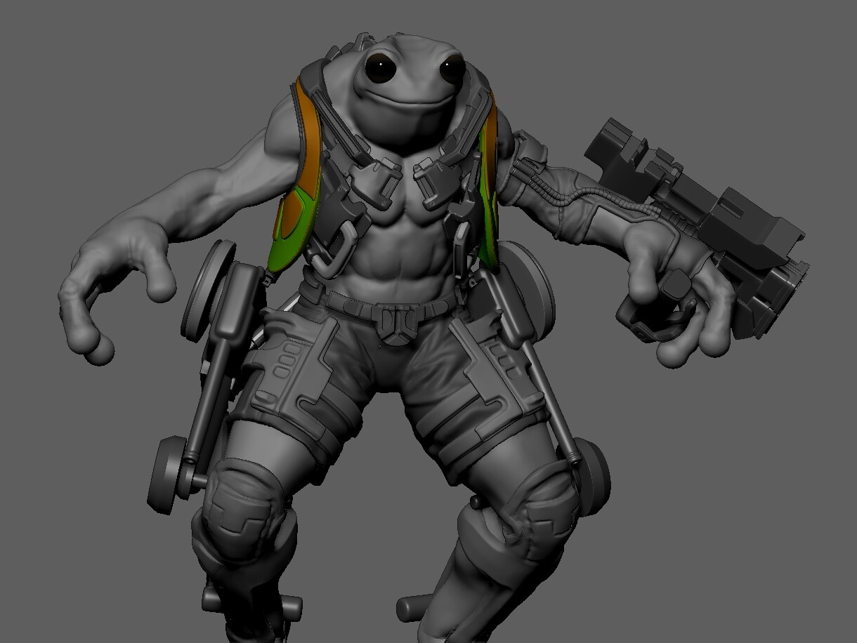 ArtStation - Cyber frog