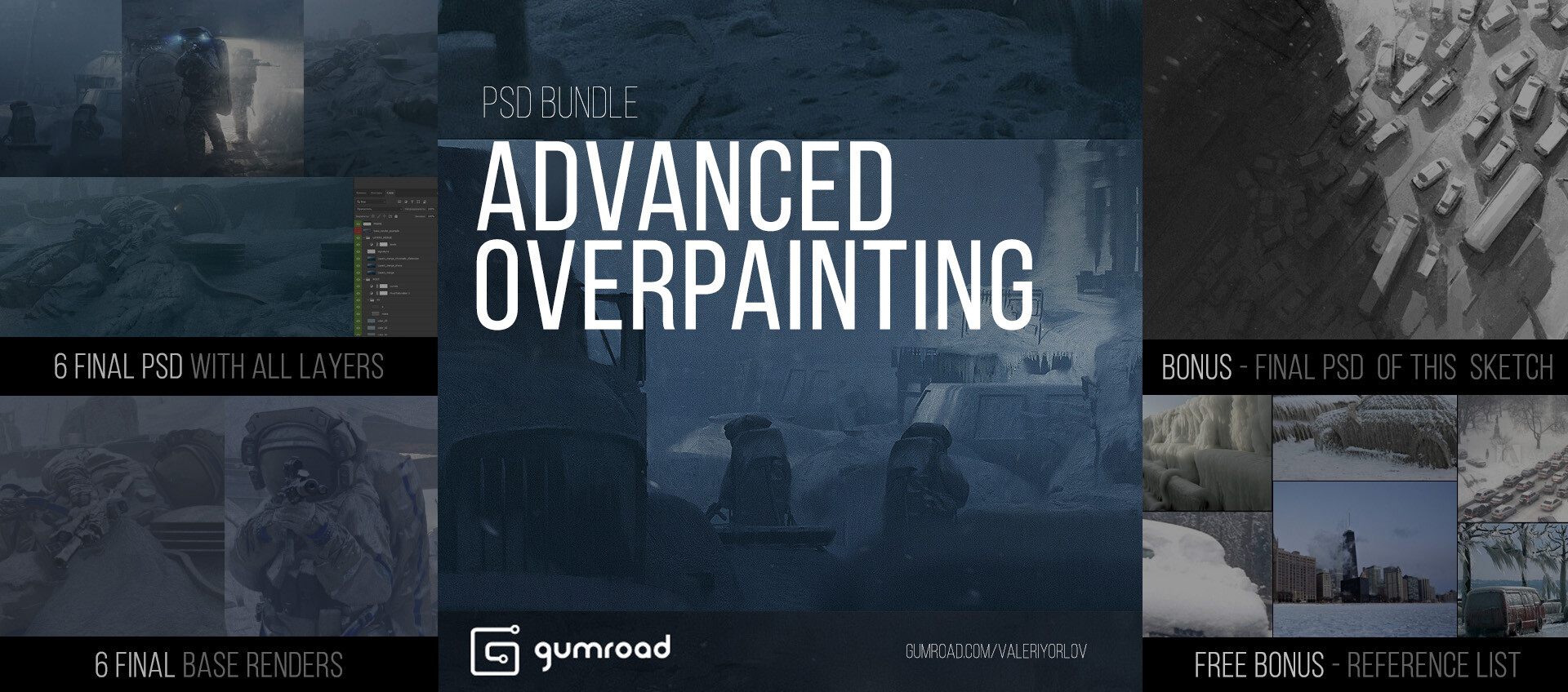 ArtStation - ADVANCED OVERPAINTING - PSD Bundle