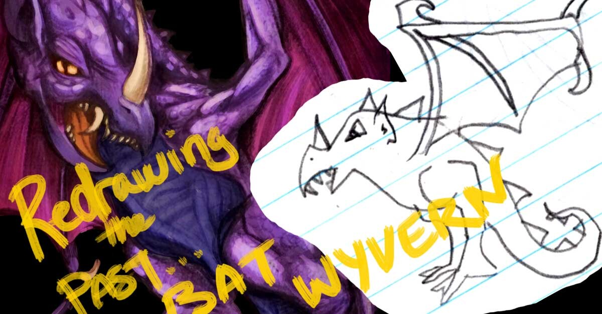 ArtStation - Redrawing the Past: Bat Wyvern
