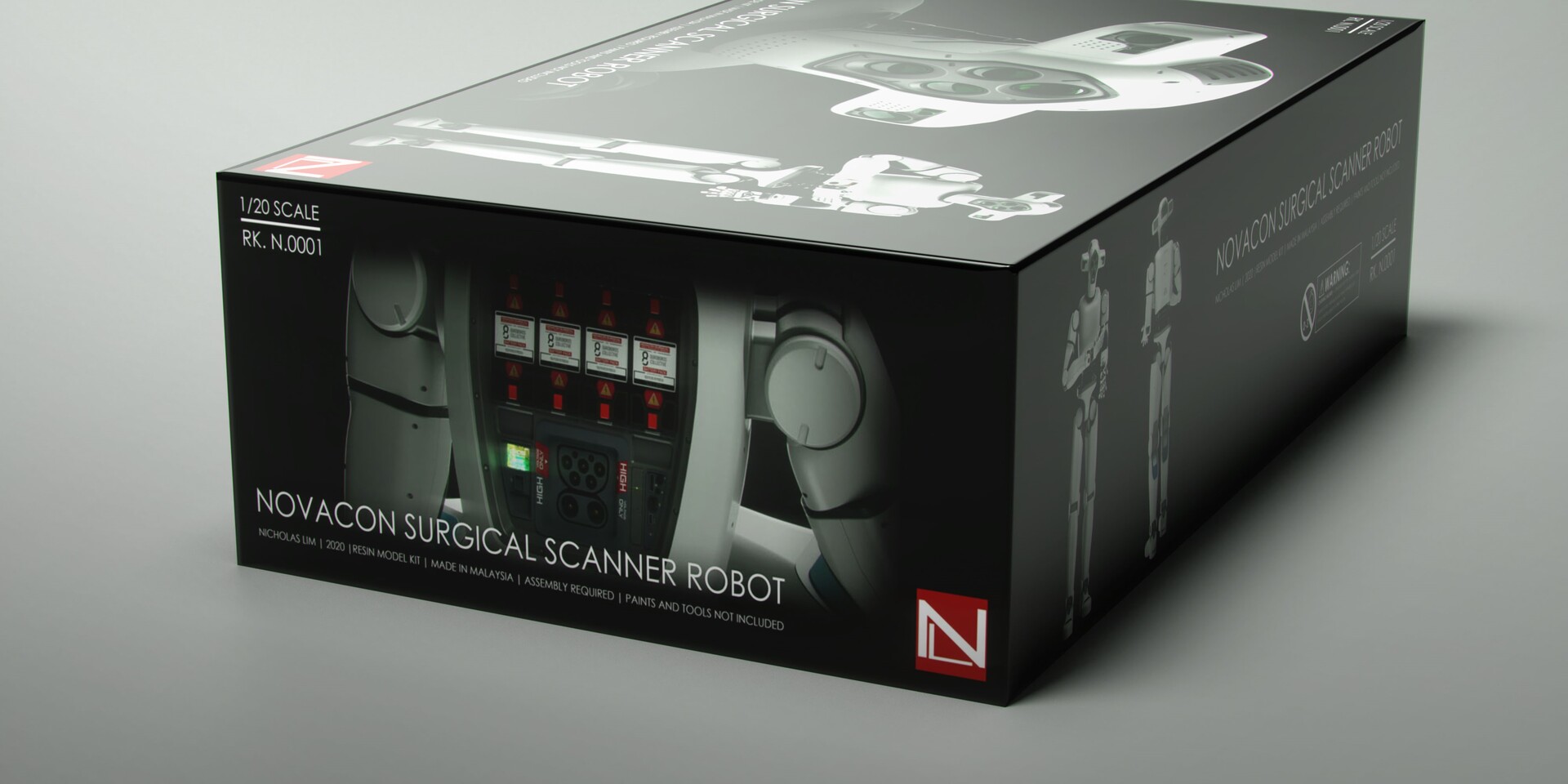 Nicholas Lim - Novacon Robot Model Kit Packaging Mock-Up!