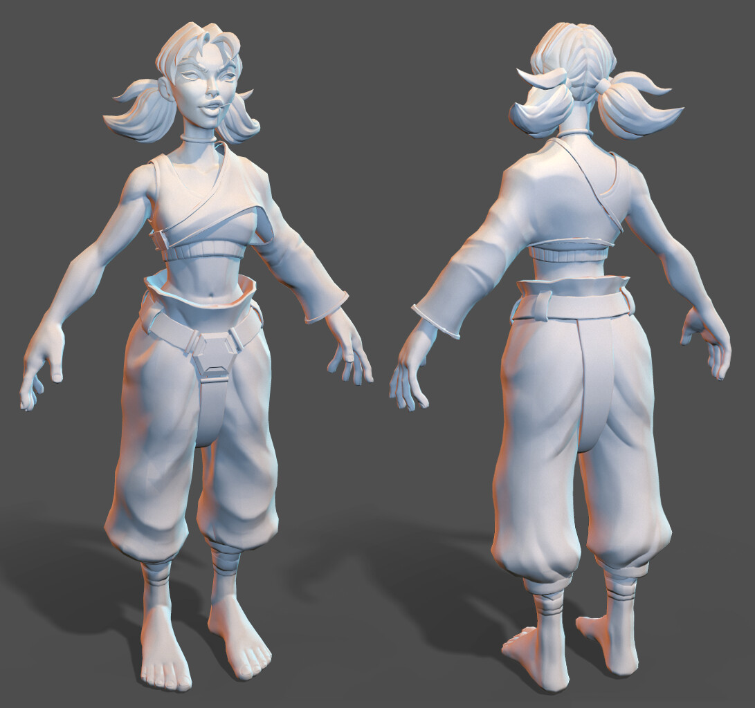 ArtStation - Pyro Girl Process Thread #04