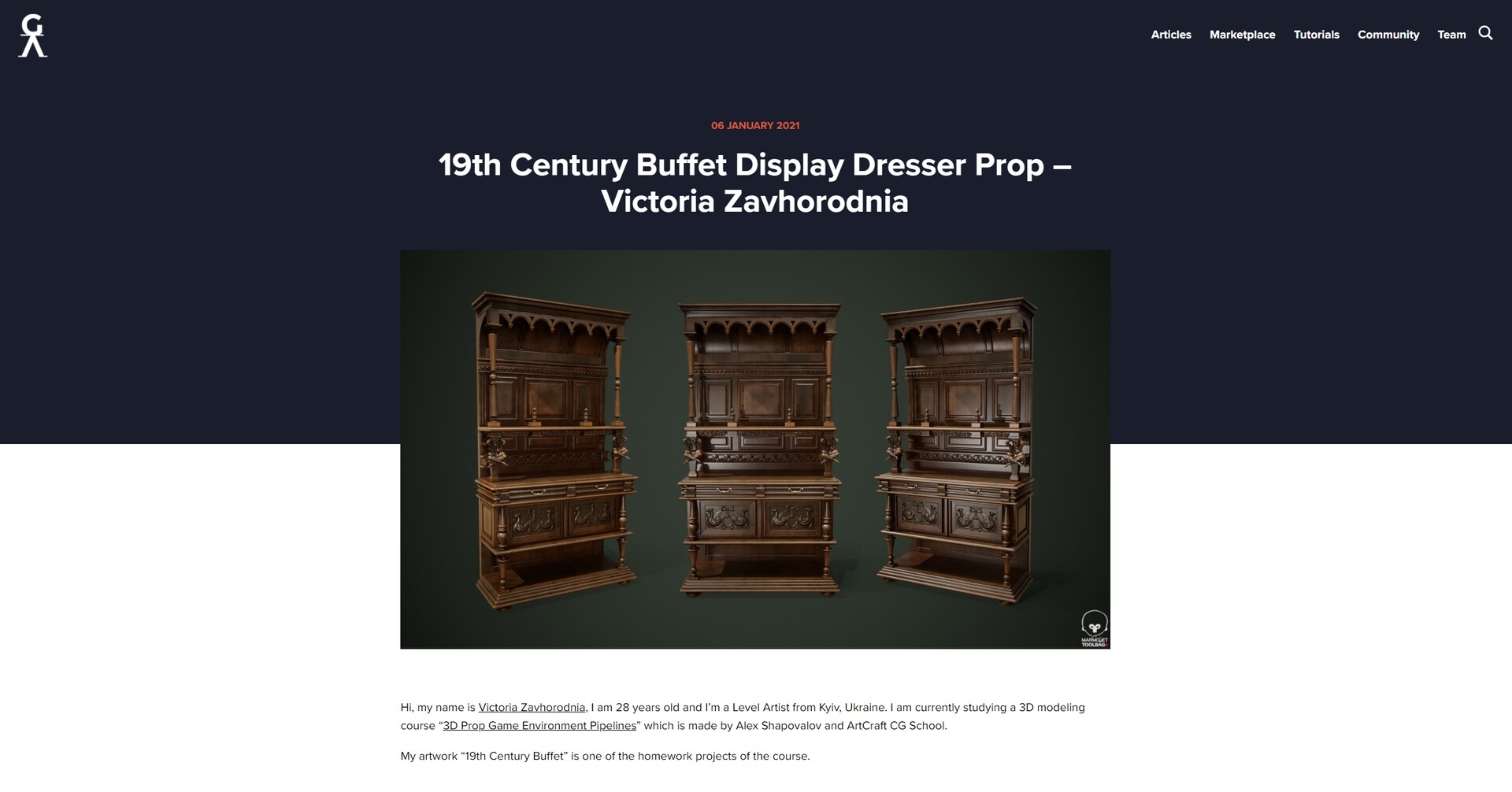 ArtStation - 19th Century Buffet breakdown