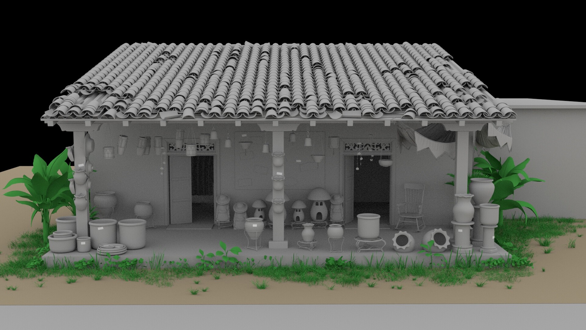 ArtStation - "Artesanías" - Modeling Front Porch