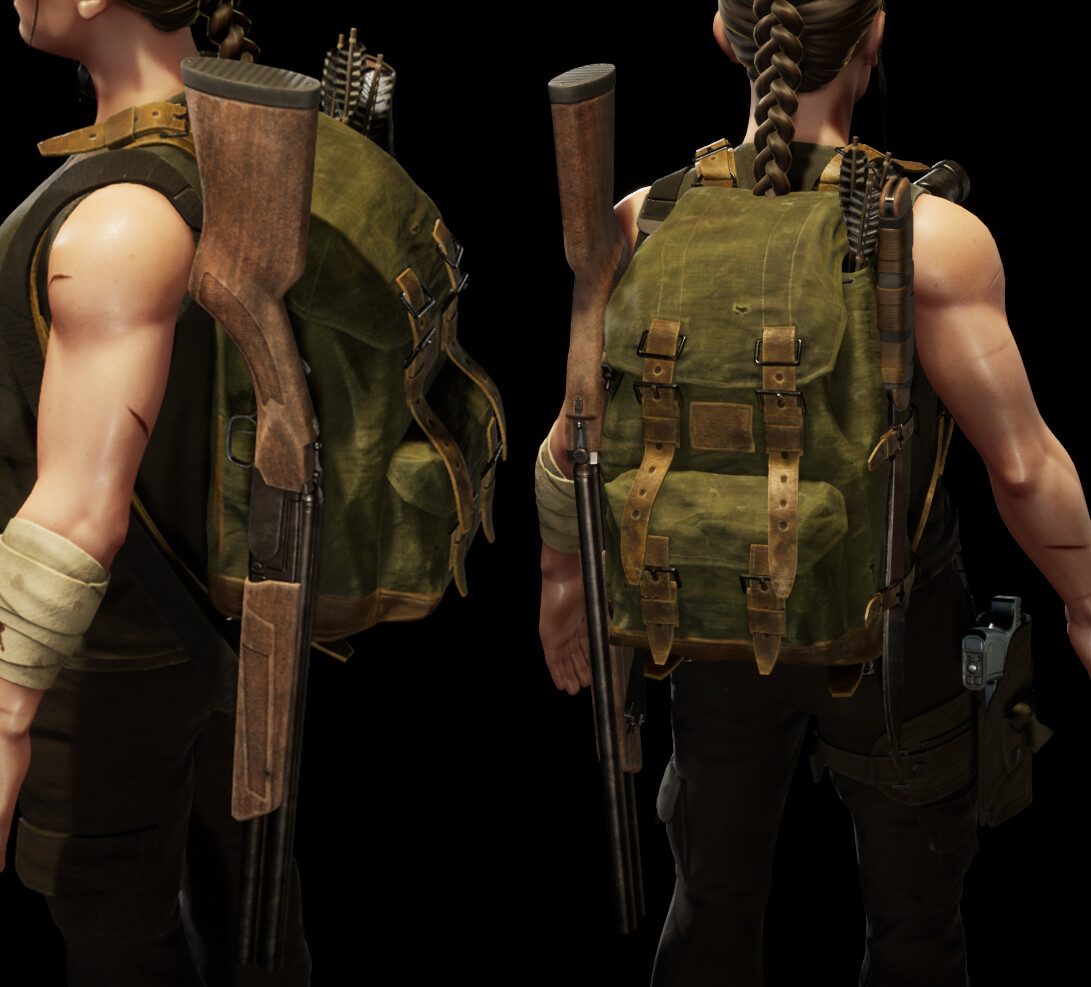 ArtStation - TLOU2 Abby shotty and machete WIP