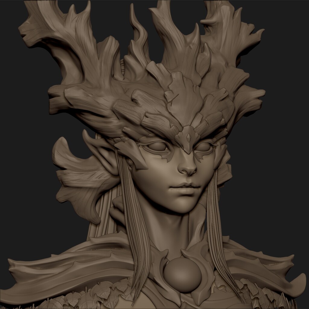 ArtStation - Ternia the dryad-caster W.I.P 1/23/21
