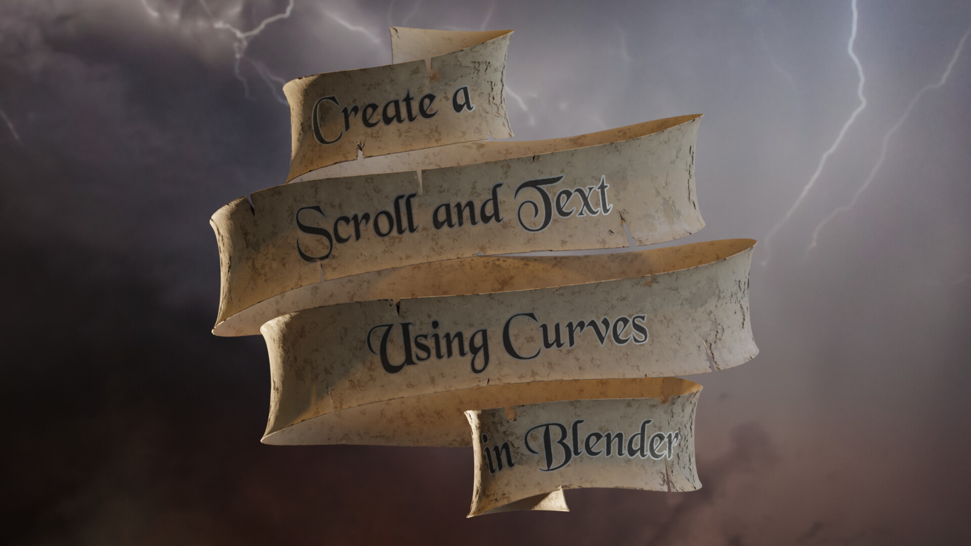 ArtStation - Tutorial: Create a Scroll and Text Using Curves in Blender ...