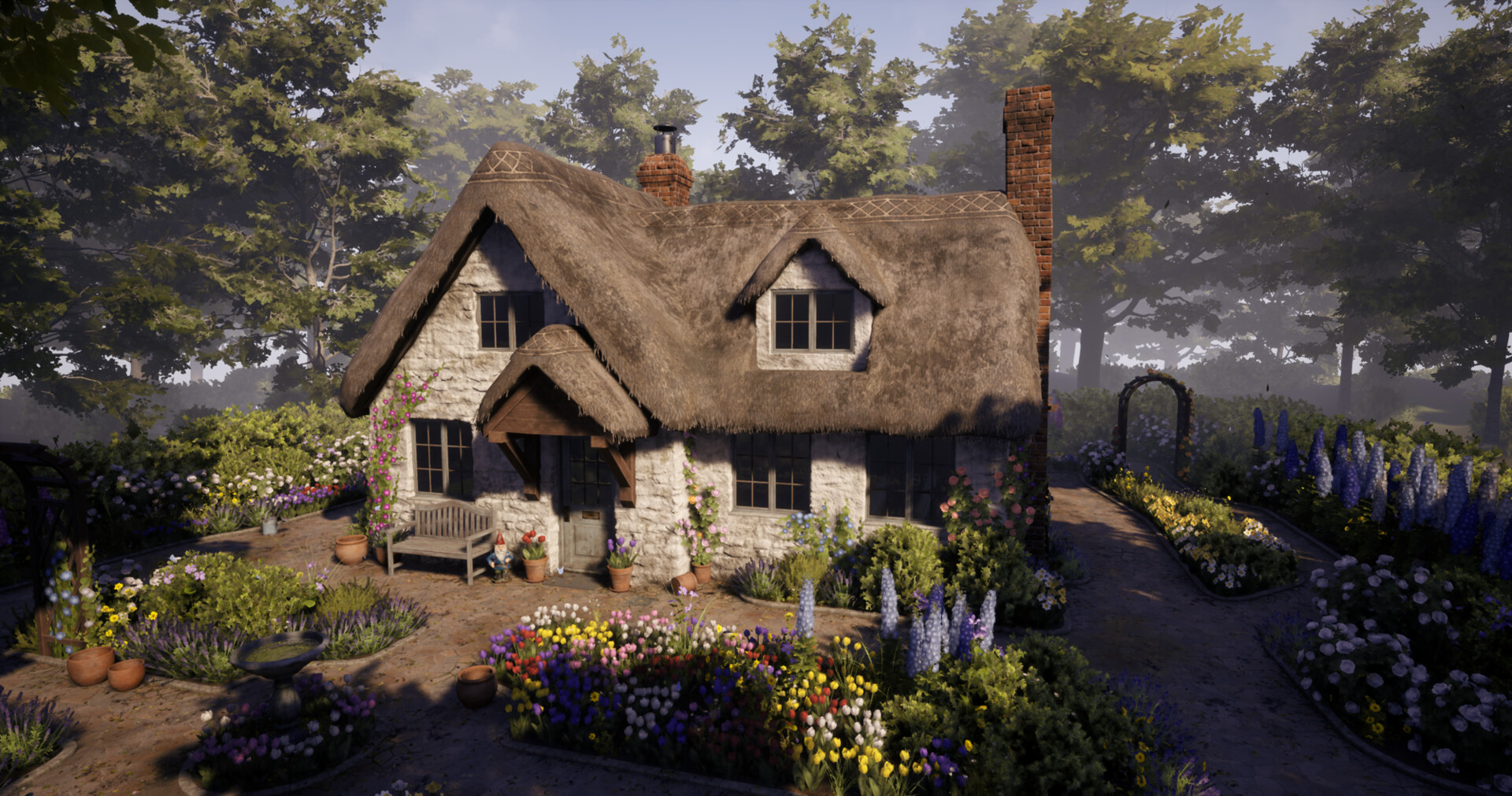 ArtStation - Cottage wip #5 - Shaders, particles and fixing decals