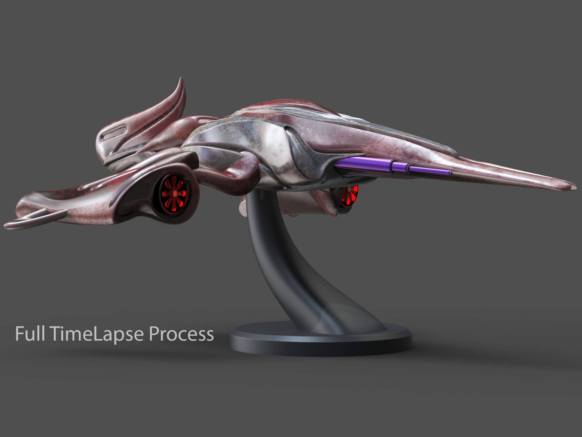 ArtStation - Corvette Spaceship - TimeLapse