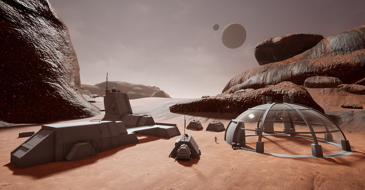 ArtStation - Update #1 - Space Desert, Scientific Research Outpost (UE4 ...