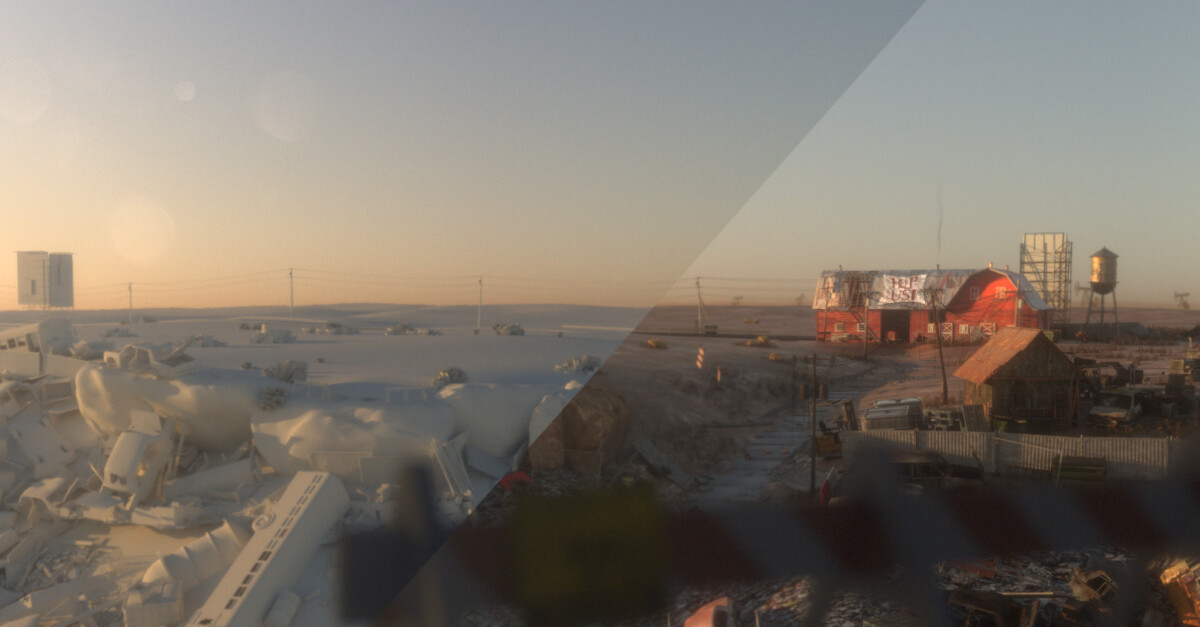 ArtStation - Post-apocalyptic barn - making of