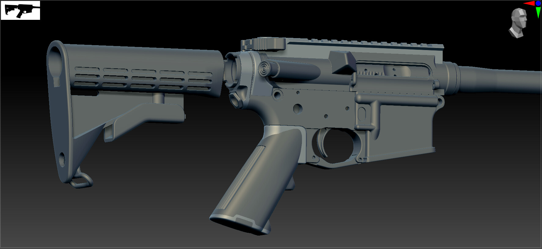 ArtStation - Custom AR-15 Rifles HP WIP
