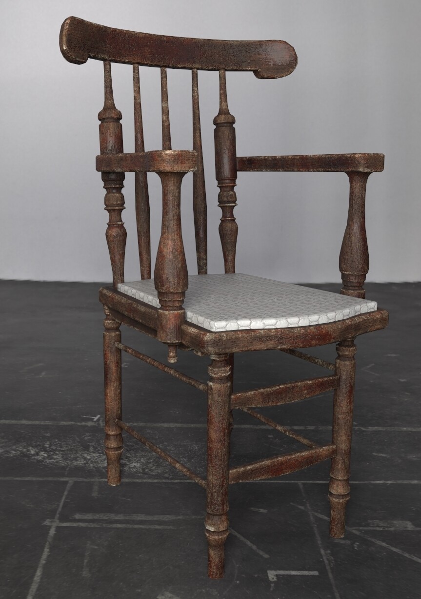 ArtStation - A Relinquished Life - 07 - Chair texture progress