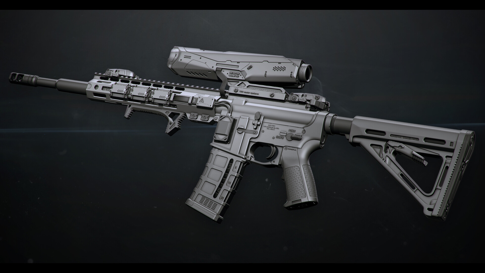 ArtStation - F - 2215 | Thunder Raven - AR15 TGS