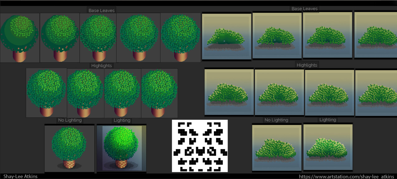 Shay-Lee Atkins - Pixel Art Tree and Bush
