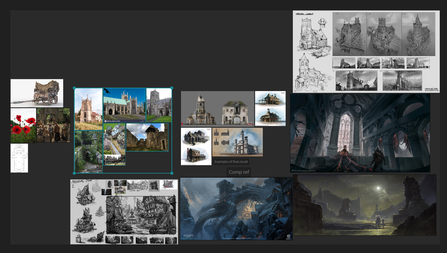 Haoning Wu - Masters - 3D to Concept Art, Horror Church Project Summary.