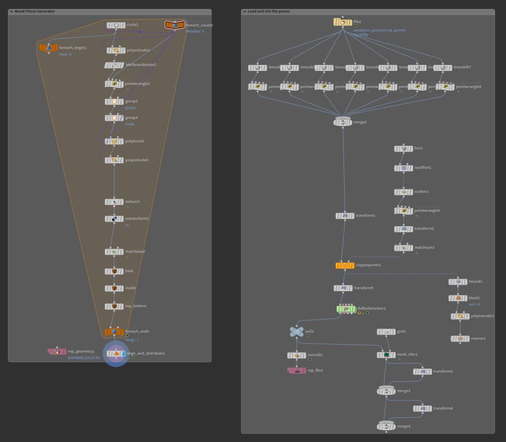 Rosen Kazlachev - [Houdini] Procedural Chopped Wood