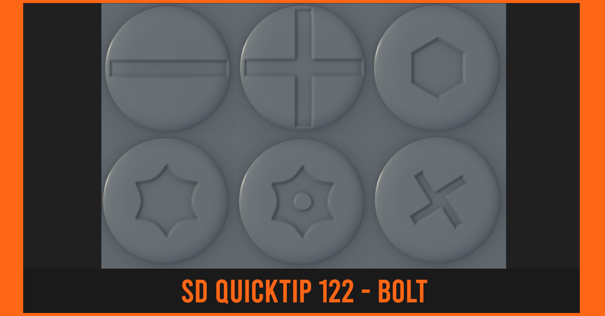 ArtStation - Substance Designer Beginner Quicktip 122 (Screws/Bolts)
