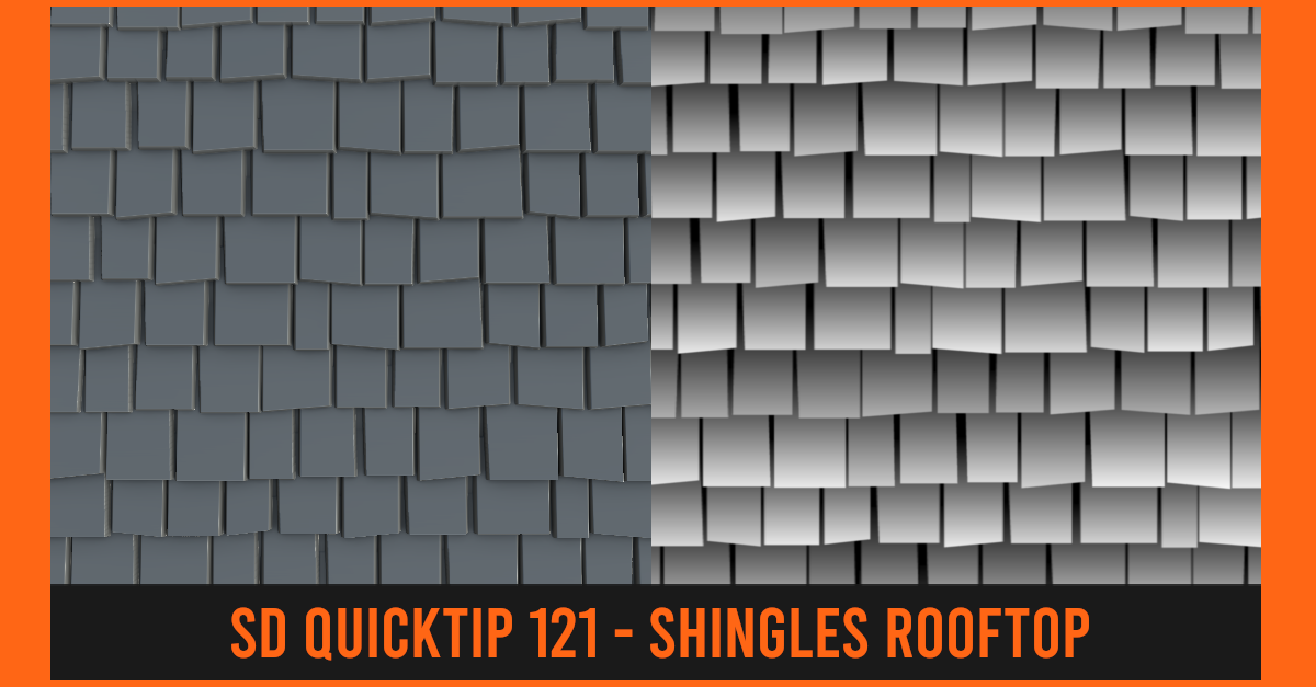 ArtStation - Substance Designer Beginner Quicktip 121 (Shingles Rooftop ...