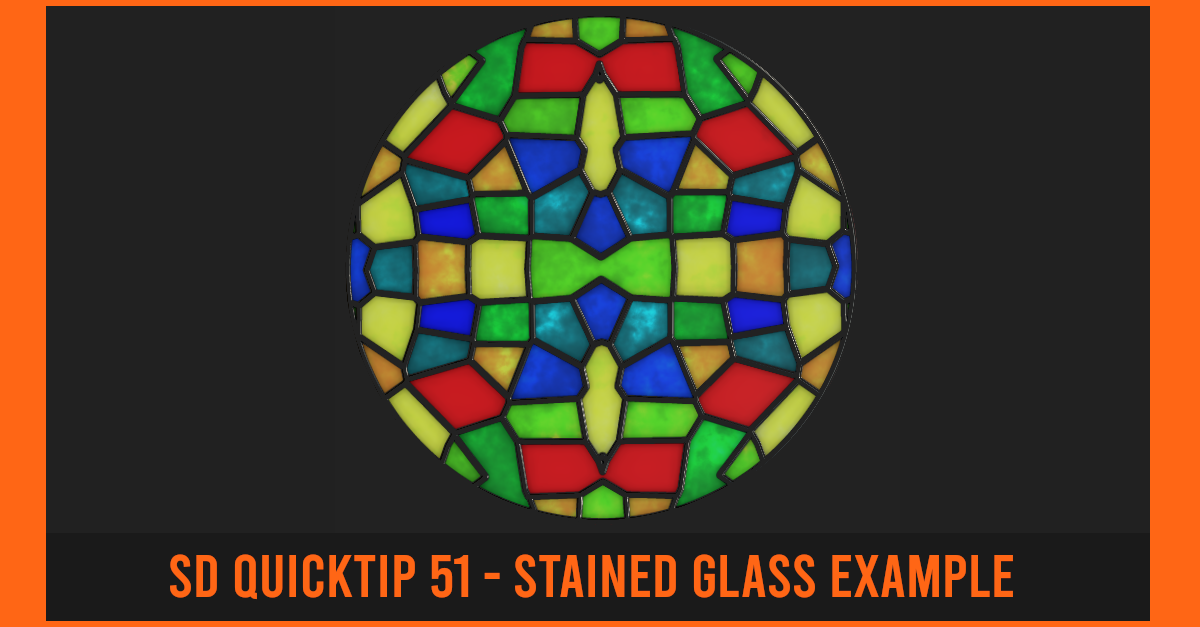 ArtStation - Substance Designer Beginner Quick Tip 51 (Stained Glass Base)
