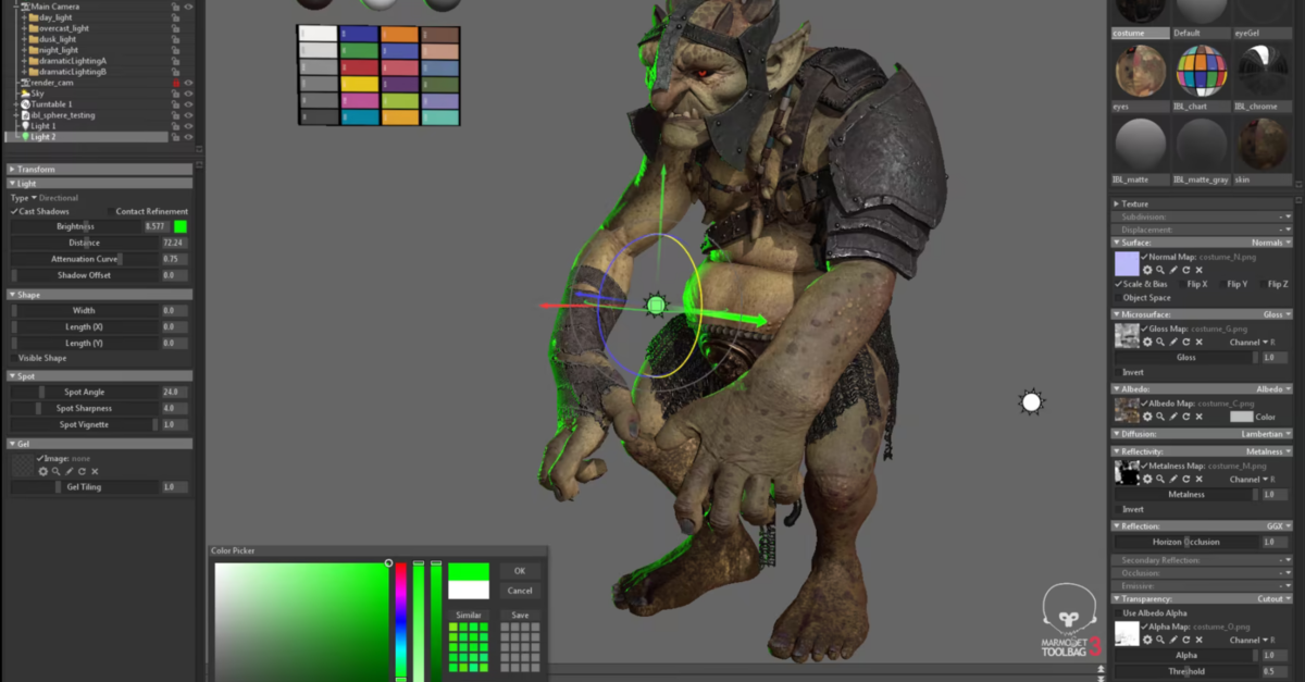 ArtStation - Theatrical Lighting in Marmoset (10 minute tutorial)