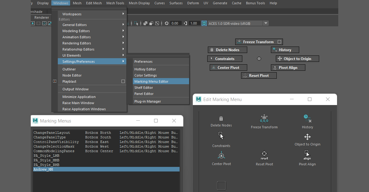ArtStation - Marker Menus in Maya