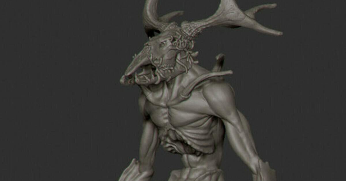 ArtStation - Wendigo sculpt WIP