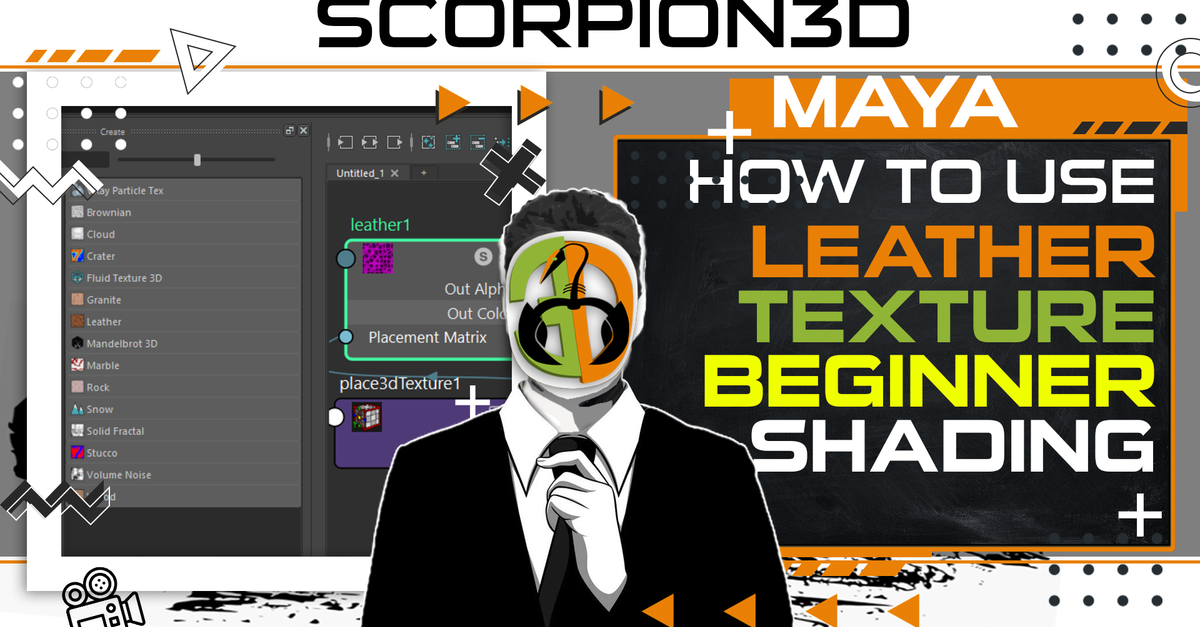 ArtStation - MAYA FOR BEGINNER, LEATHER 3D TEXTURE NODE, LET’S WORK ON ...
