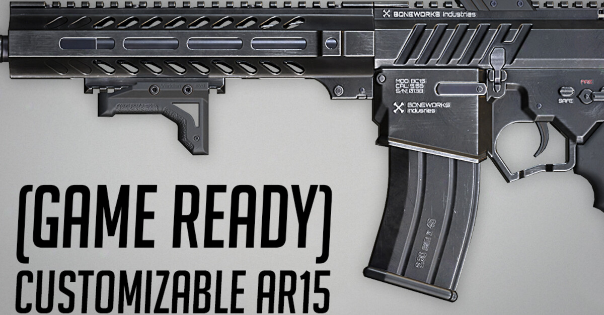 ArtStation - Customizable AR 15 - Done!