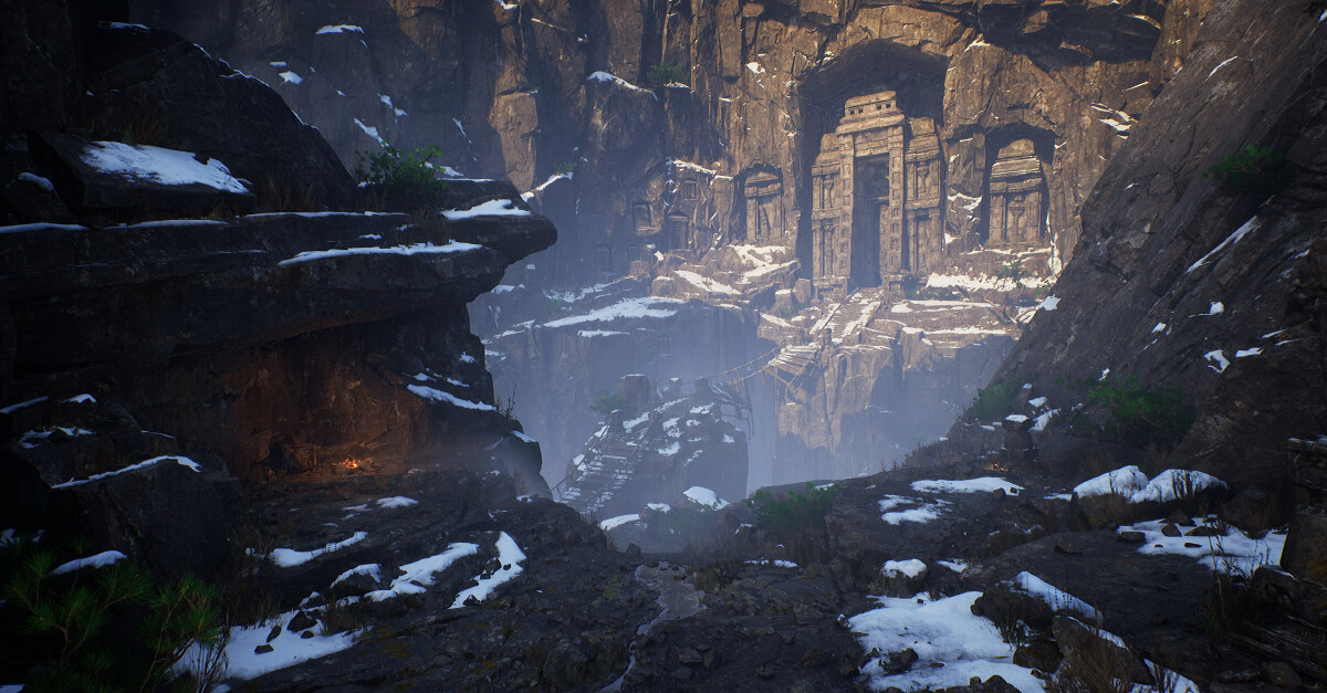 ArtStation - Discovery in the Mountains – Environment Breakdown