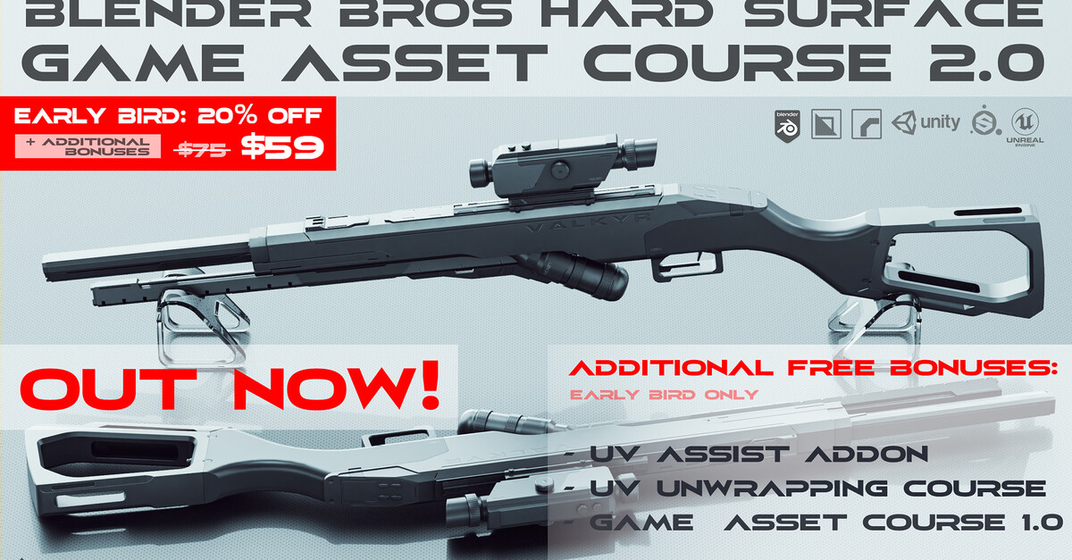 Blender Bros - The Blender Bros Hard Surface Game Asset Course 2.0