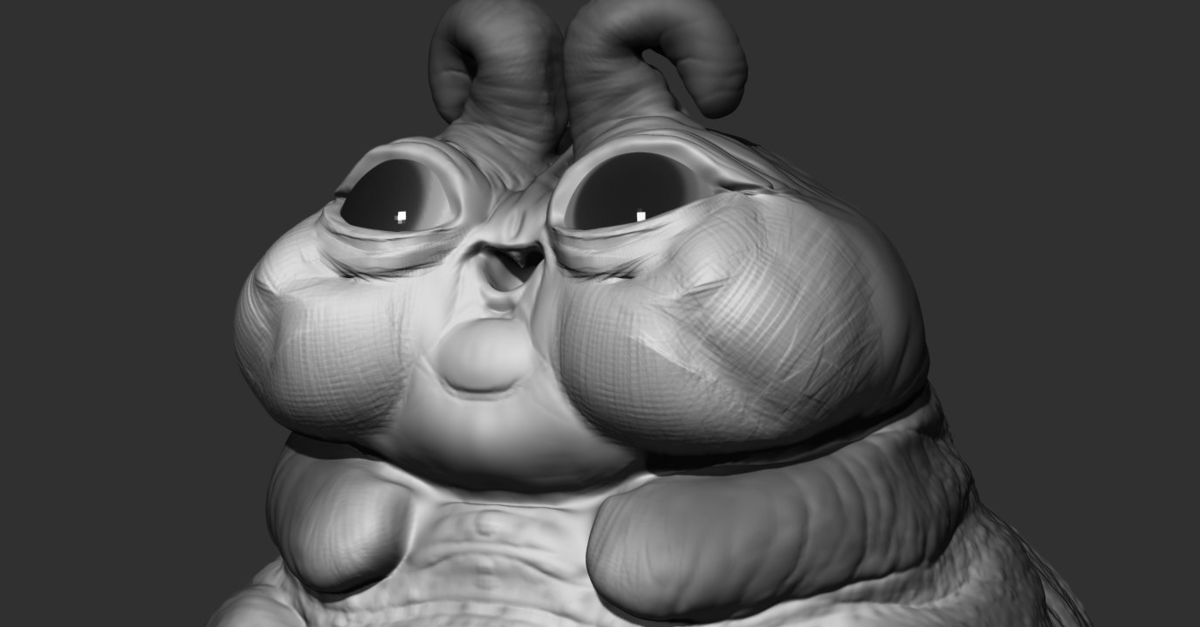 ArtStation - chubby squish monster WIP