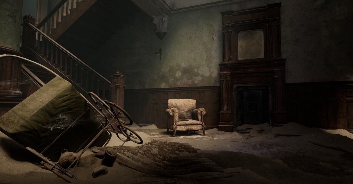 UE4 Environment Art - Abandoned sand mansion environment breakdown