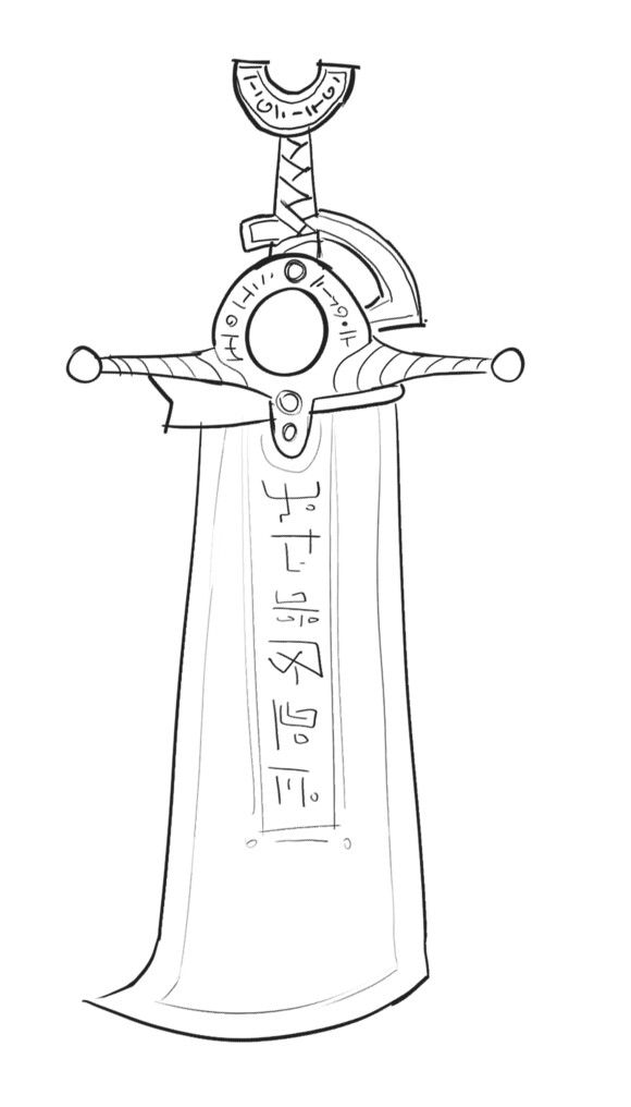 master sword coloring page