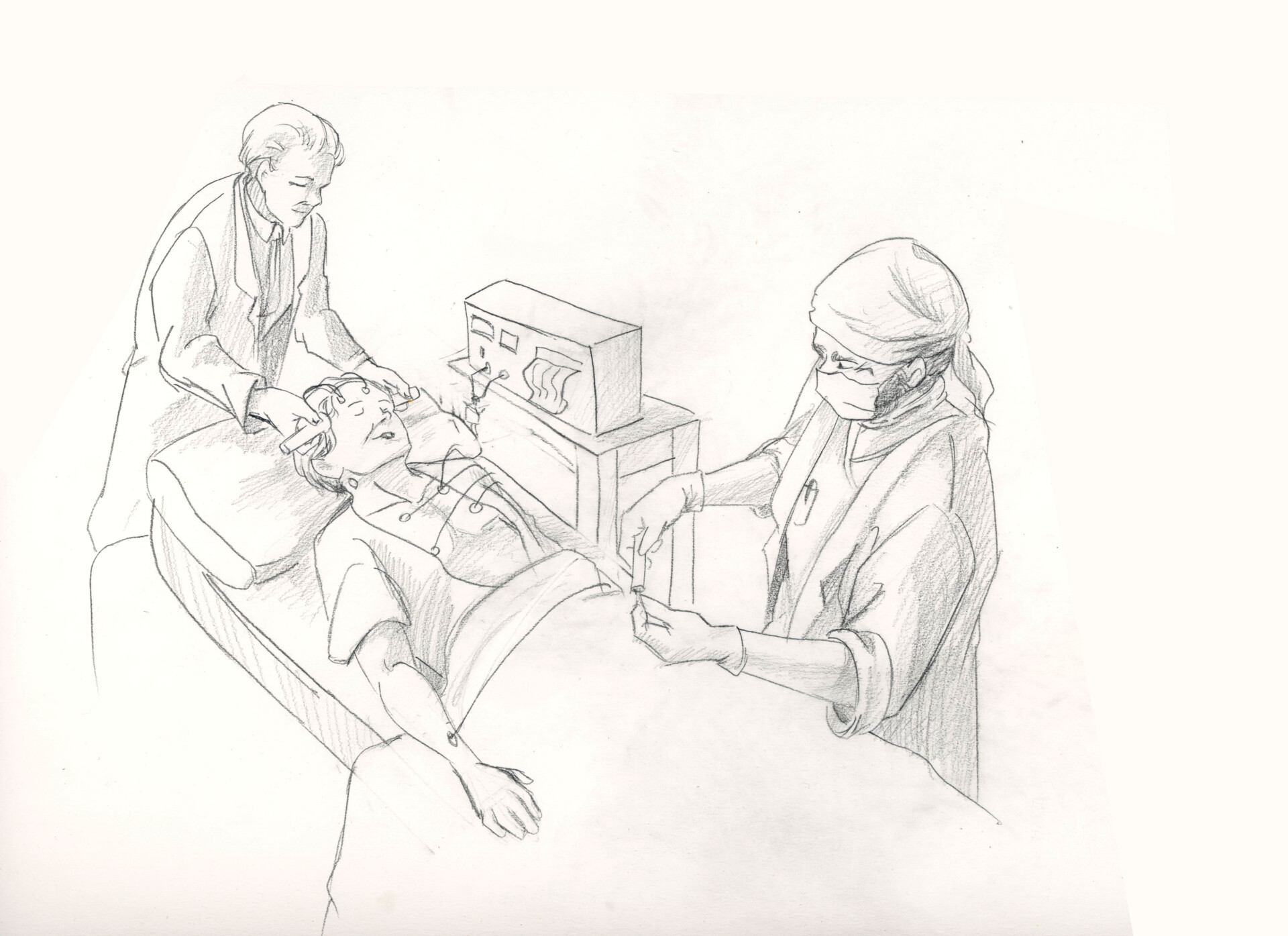 H.Wridan Scientific Illustrations - Electro-convulsive Therapy: 4 ...