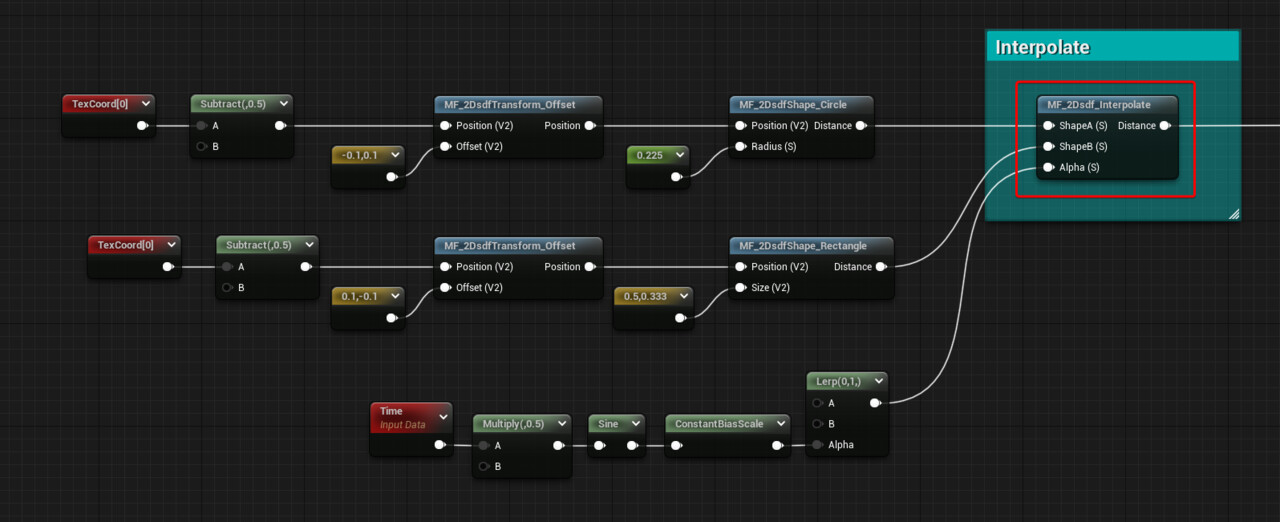 Fabrizio Bergamo - 2D SDF - Combine Shapes - Material Function Library UE5