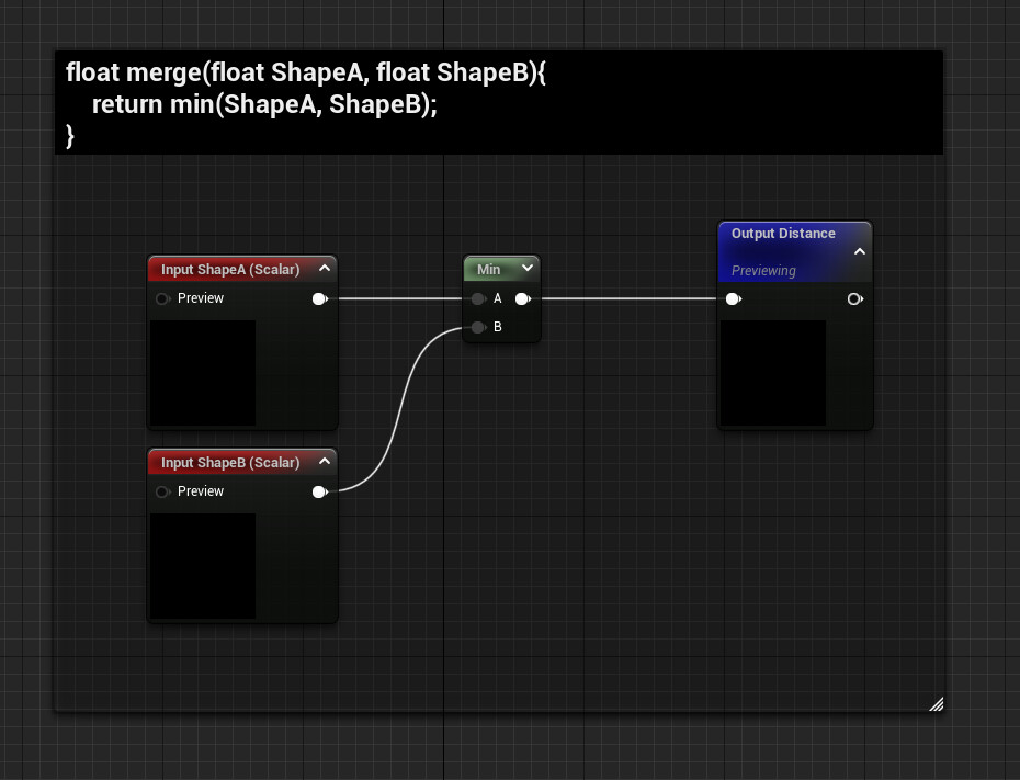 Fabrizio Bergamo - 2D SDF - Combine Shapes - Material Function Library UE5