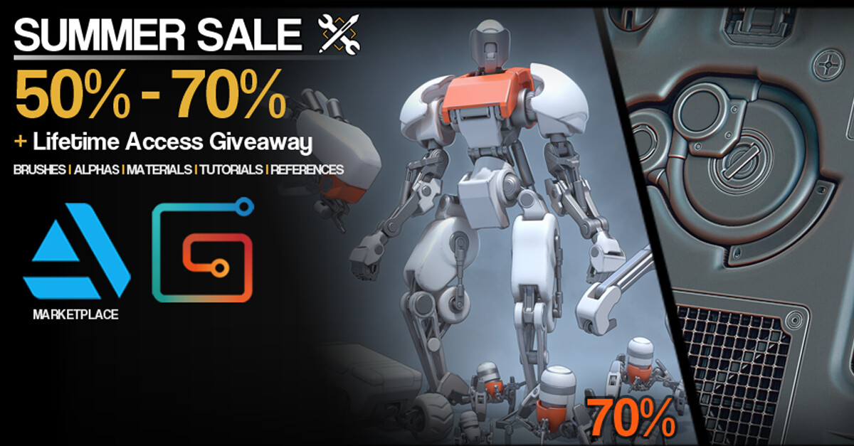 ArtStation - Summer Sale 2022 - 50% - 70% OFF + Lifetime Access Giveaway