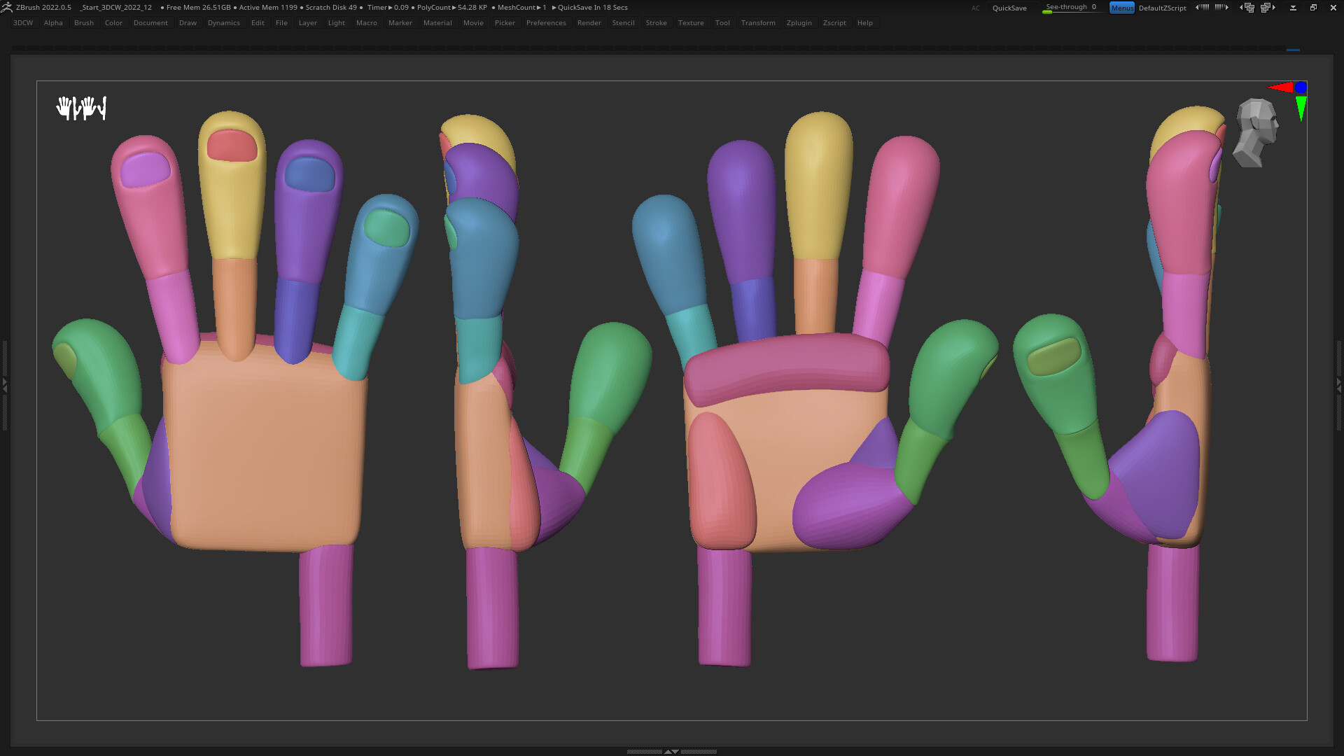 hand reference 3d