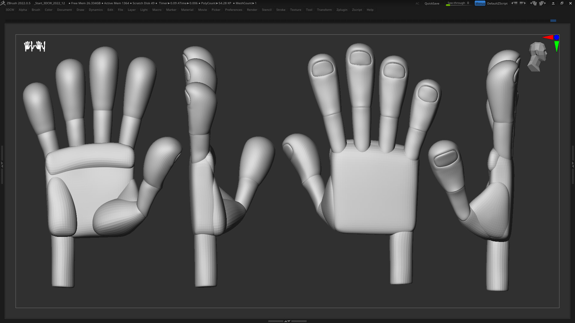 3d hand reference tool