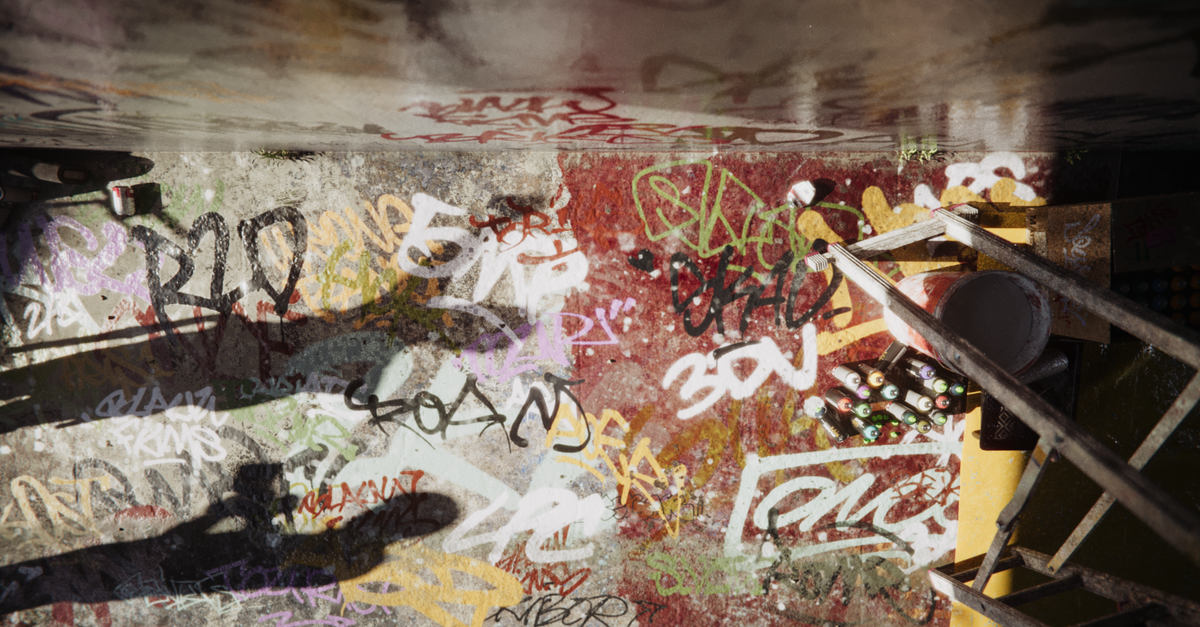 ArtStation - CG Realism with Graffiti tags