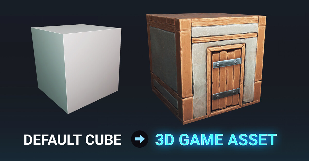 ArtStation - Turn DEFAULT CUBE into 3D GAME ASSET (LOWPOLY) CUBE HUT | Blender and Substance ...